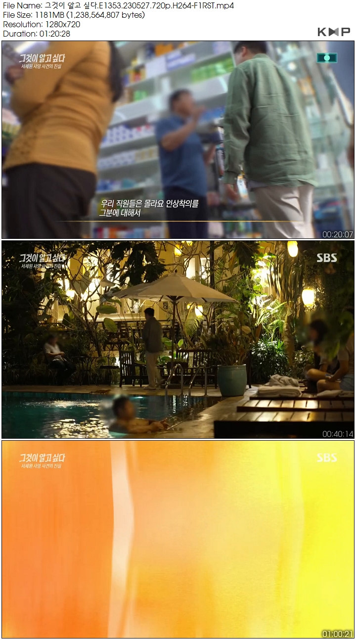 그것이 알고 싶다.E1353.230527.720p.H264-F1RST 저장 - 파일썬