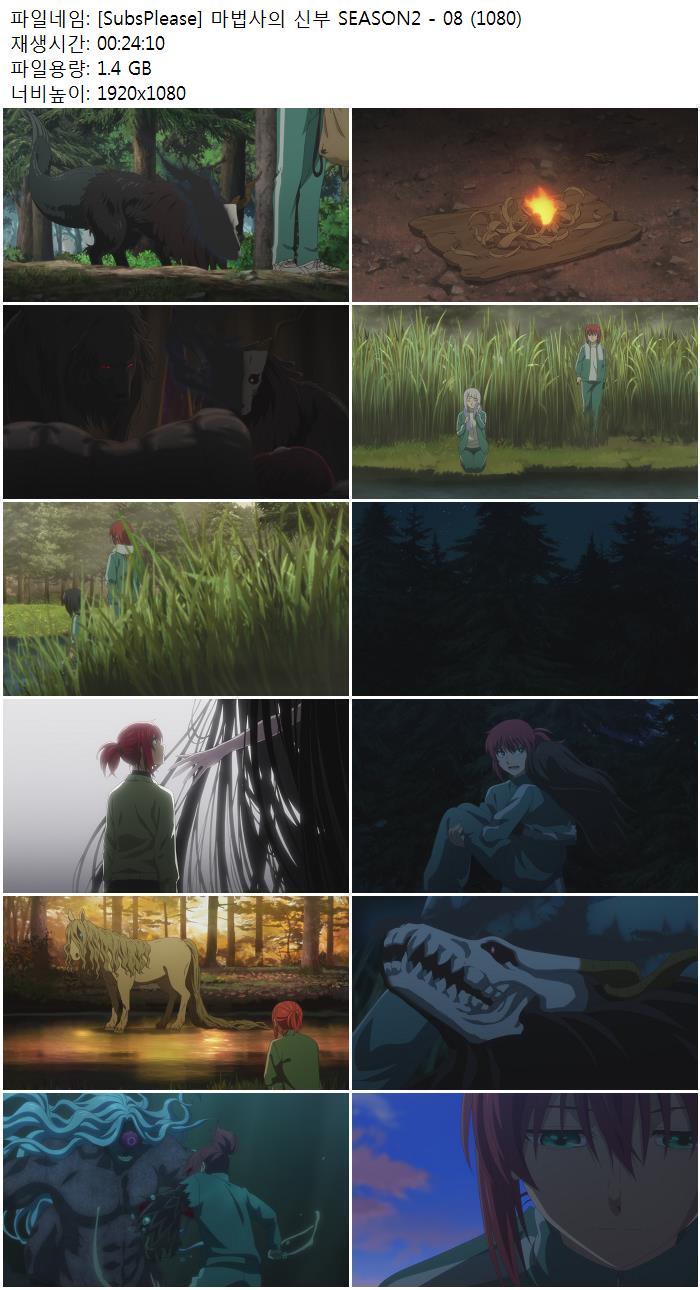 [SubsPlease] 마법사의 신부 SEASON2 - 08 (1080) 저장 - 파일썬