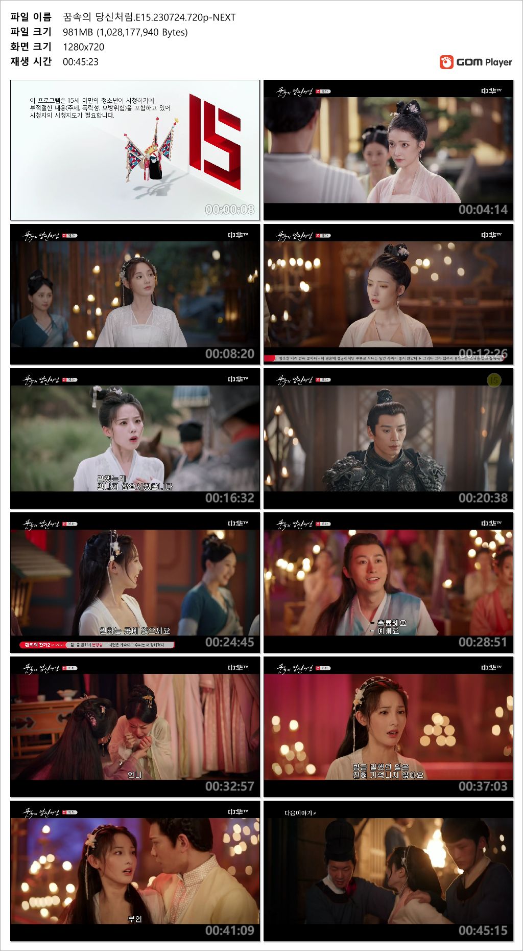 꿈속의 당신처럼.E15.230724.720p-NEXT 저장 - 파일썬