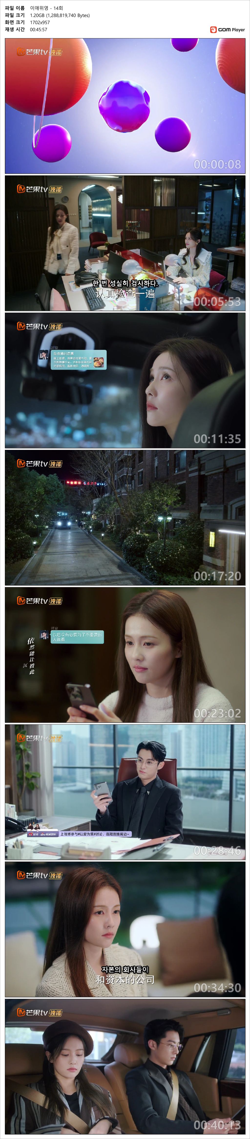 [신작] 이애위영 2023 14회 [h264][자체자막][1080p] 저장 파일썬