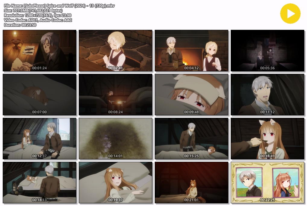 [쇼당] [SubsPlease] 늑대와 향신료 (2024) - 13 (720p) 저장 - 파일썬