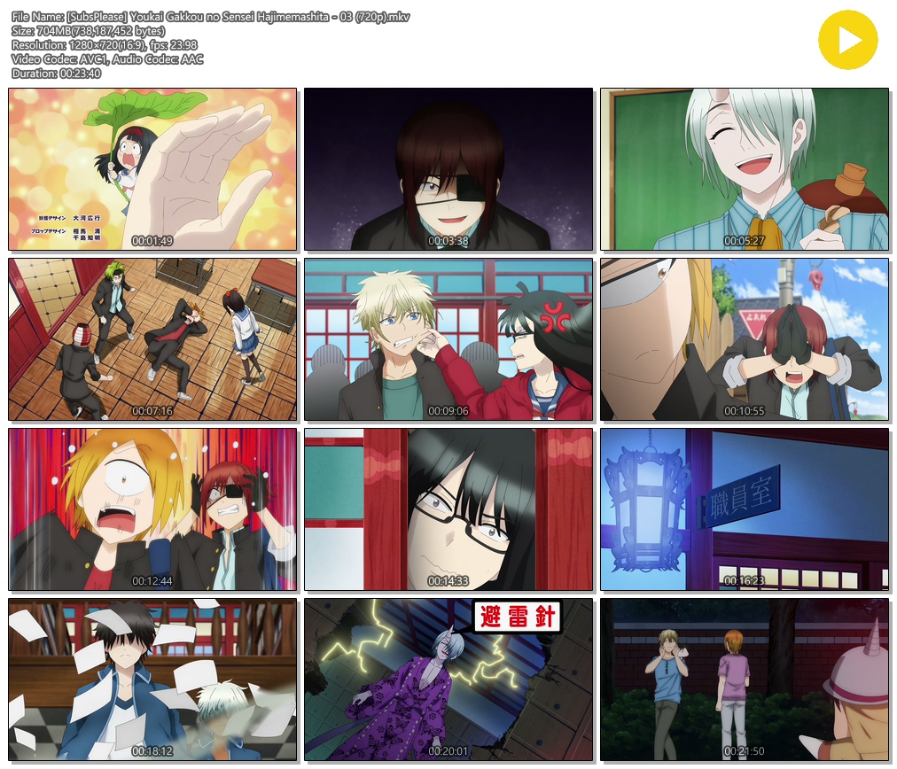 [SubsPlease] 요괴 학교 선생님이 되었습니다 - 03 (1280x720) 저장 - 파일썬