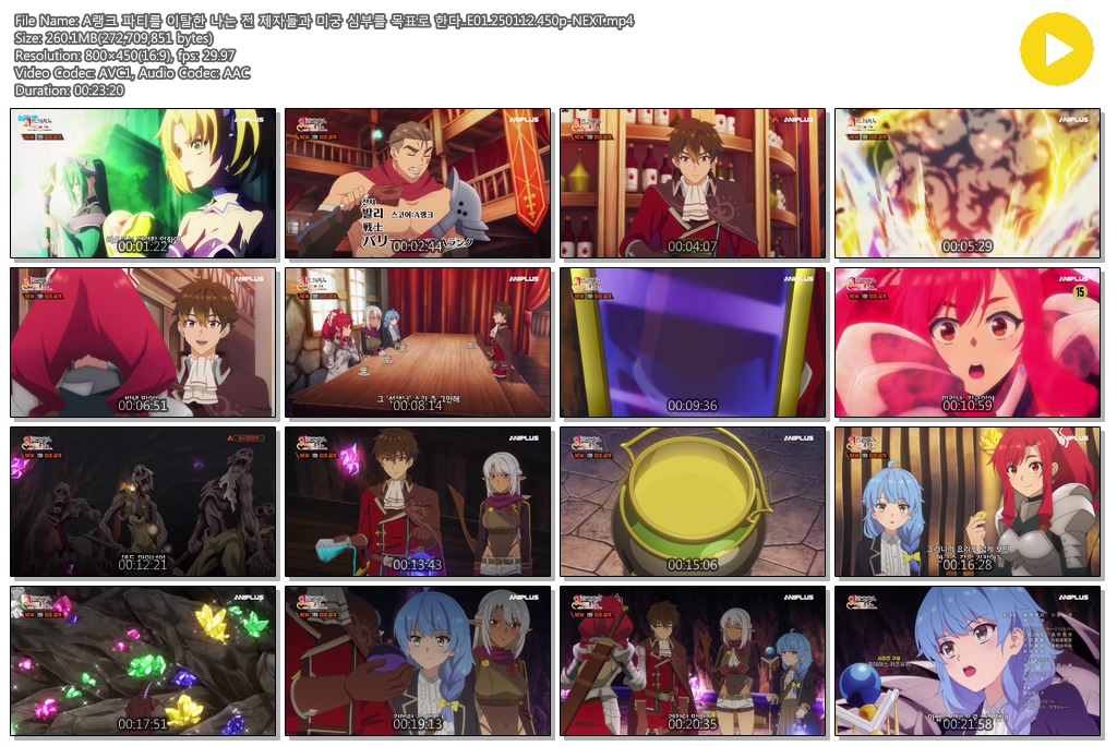 A랭크 파티를 이탈한 나는 전 제자들과 미궁 심부를 목표로 한다..E01.250112.450p-NEXT 저장 - 파일썬