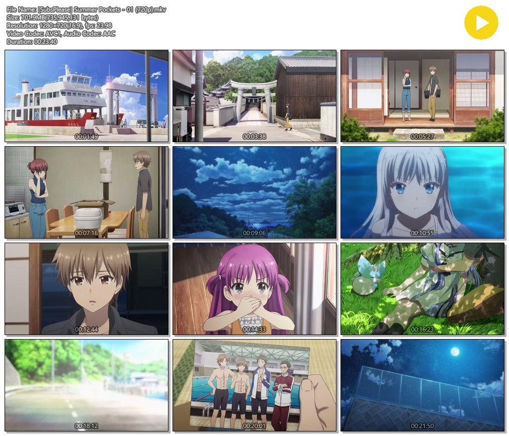 [SubsPlease] Summer Pockets - 01 (1280x720) 저장 - 파일썬