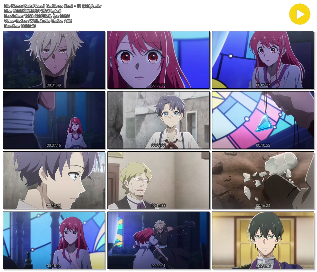 [SubsPlease] 고릴라 신의 가호를 받은 영애는 왕립기사단 - 11 (1280x720) 저장 - 파일썬