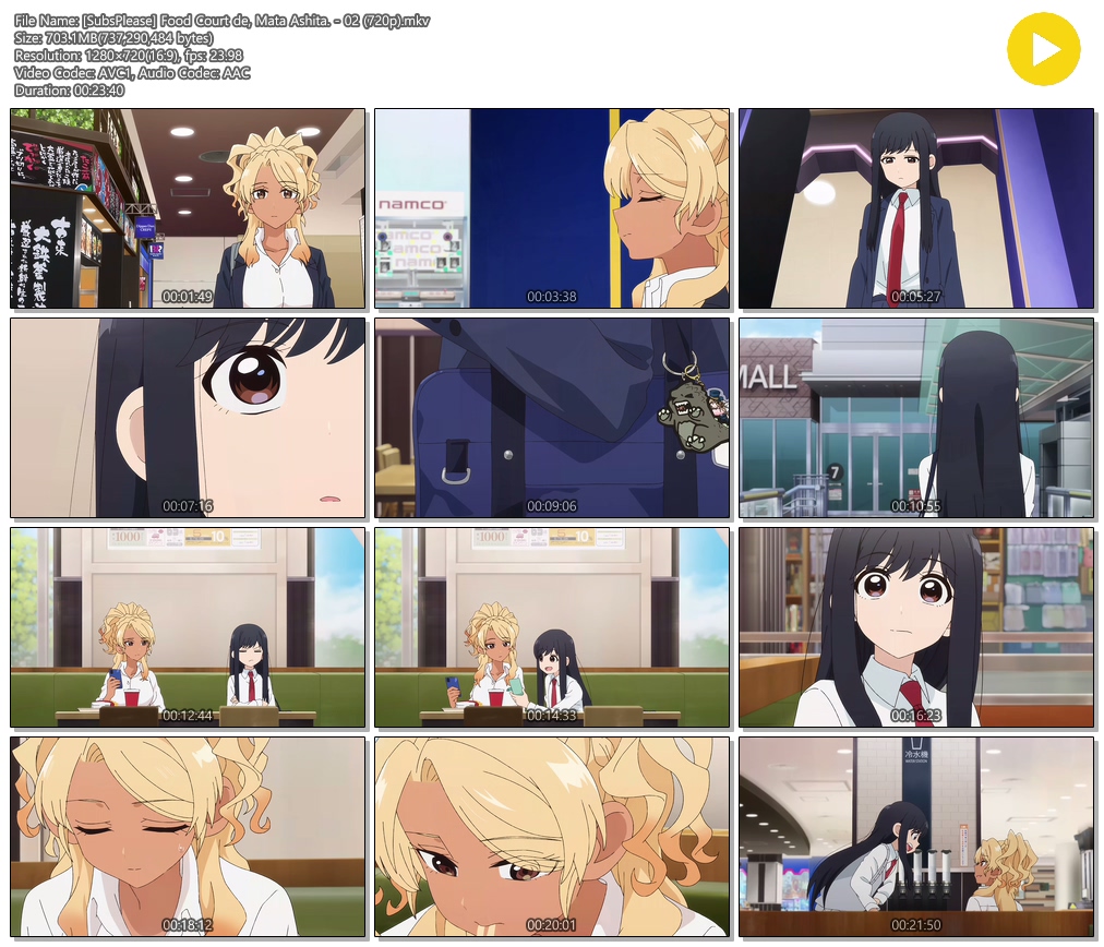 [SubsPlease] 푸드코트에서, 내일 또 봐 - 02 (1280x720) 저장 - 파일썬