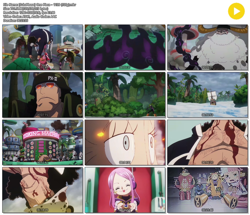 [SubsPlease] 원피스 - 1139 (1280x720) 저장 - 파일썬