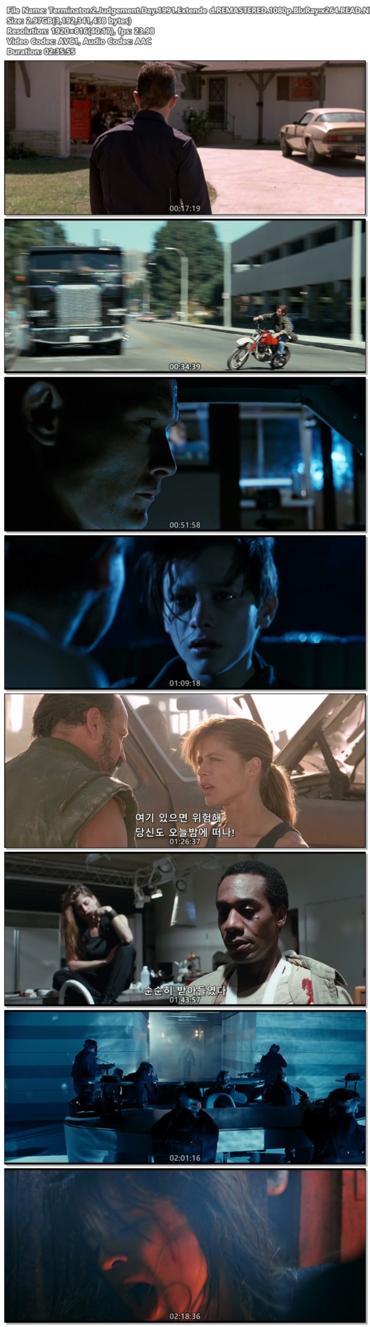 [영화]터미네이터 2 심판의 날 Terminator 2 Judgement Day 1991 Extended [1080p] 저장 - 파일썬