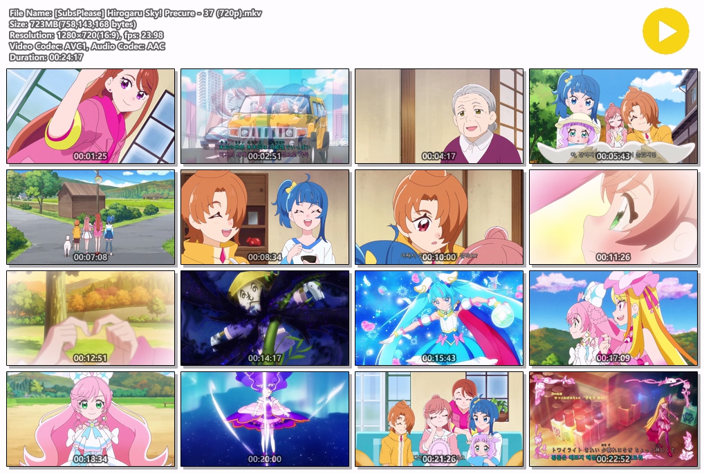 [SubsPlease] 펼쳐지는 스카이! 프리큐어 - 37 (720p) 저장 - 파일썬
